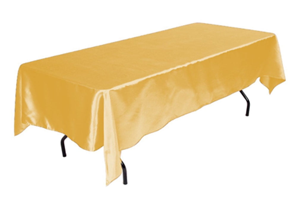 Tektrum 60 x 84 inch 60"x84" Rectangular Silky Satin Tablecloth ...