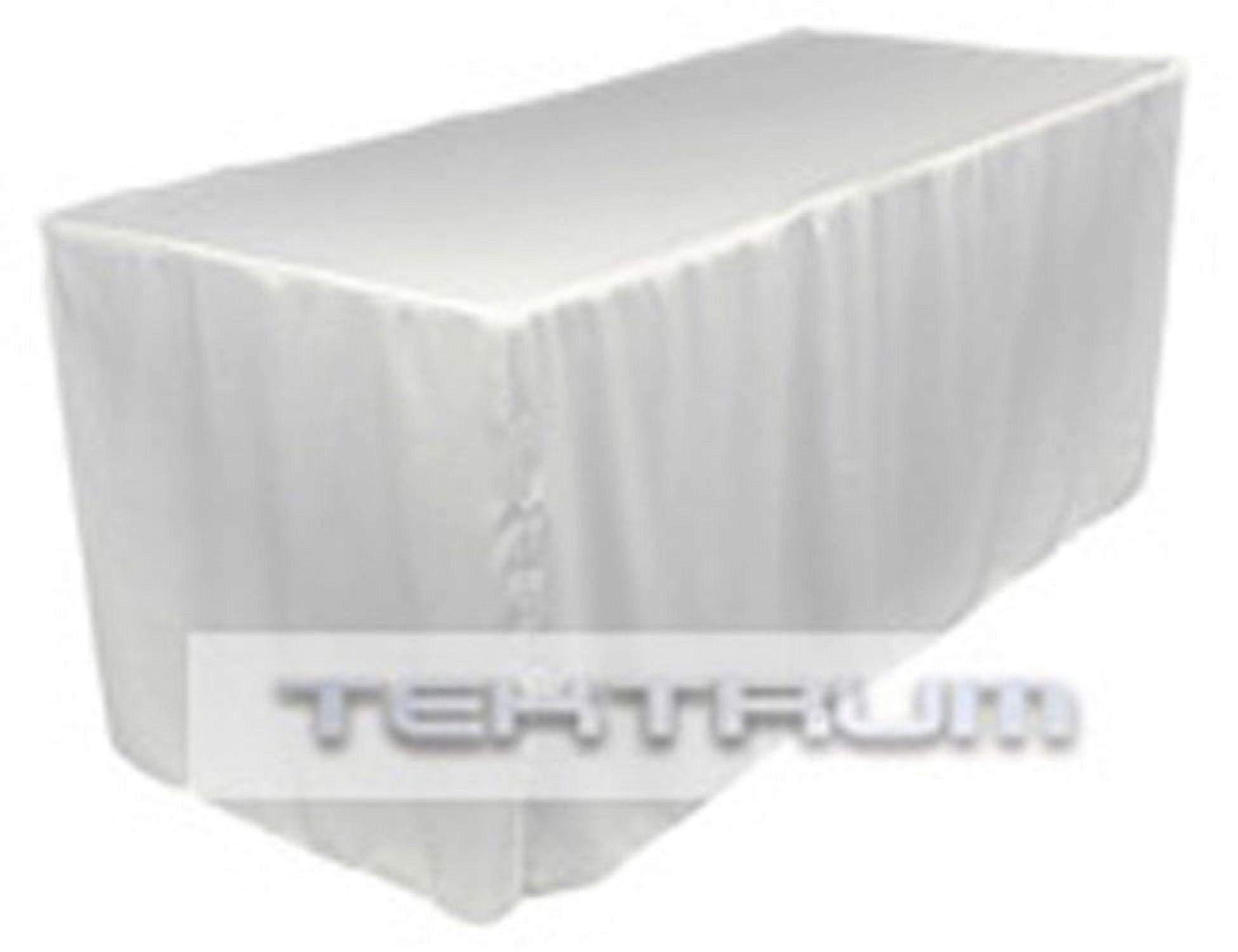 Tektrum Fitted Table Jacket Cover 6' x 30" White Polyester Tablecloths ...