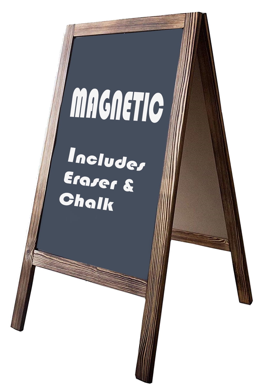 Tektrum Large Sturdy Vintage Rustic Wood Magnetic Double-Side Sign ...