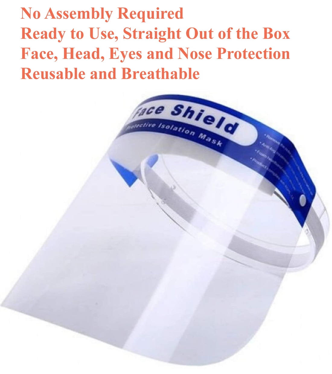 Tektrum Safety Face Shield, Reusable Face Protective Visor, Protection ...