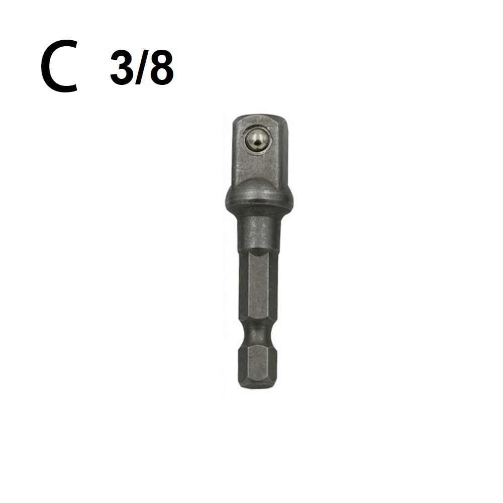 Tekuisi 1/3PCS Socket Adapter 1/4 Hex Shank Nut Driver Extension Drill ...