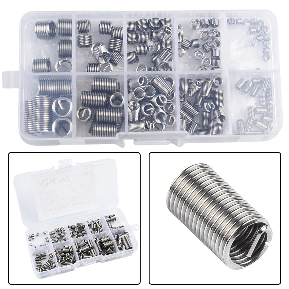 Tekuisi 150pcs Thread Rts Stainless Steel Helicoil M3- M5 M6 M8 Thread ...