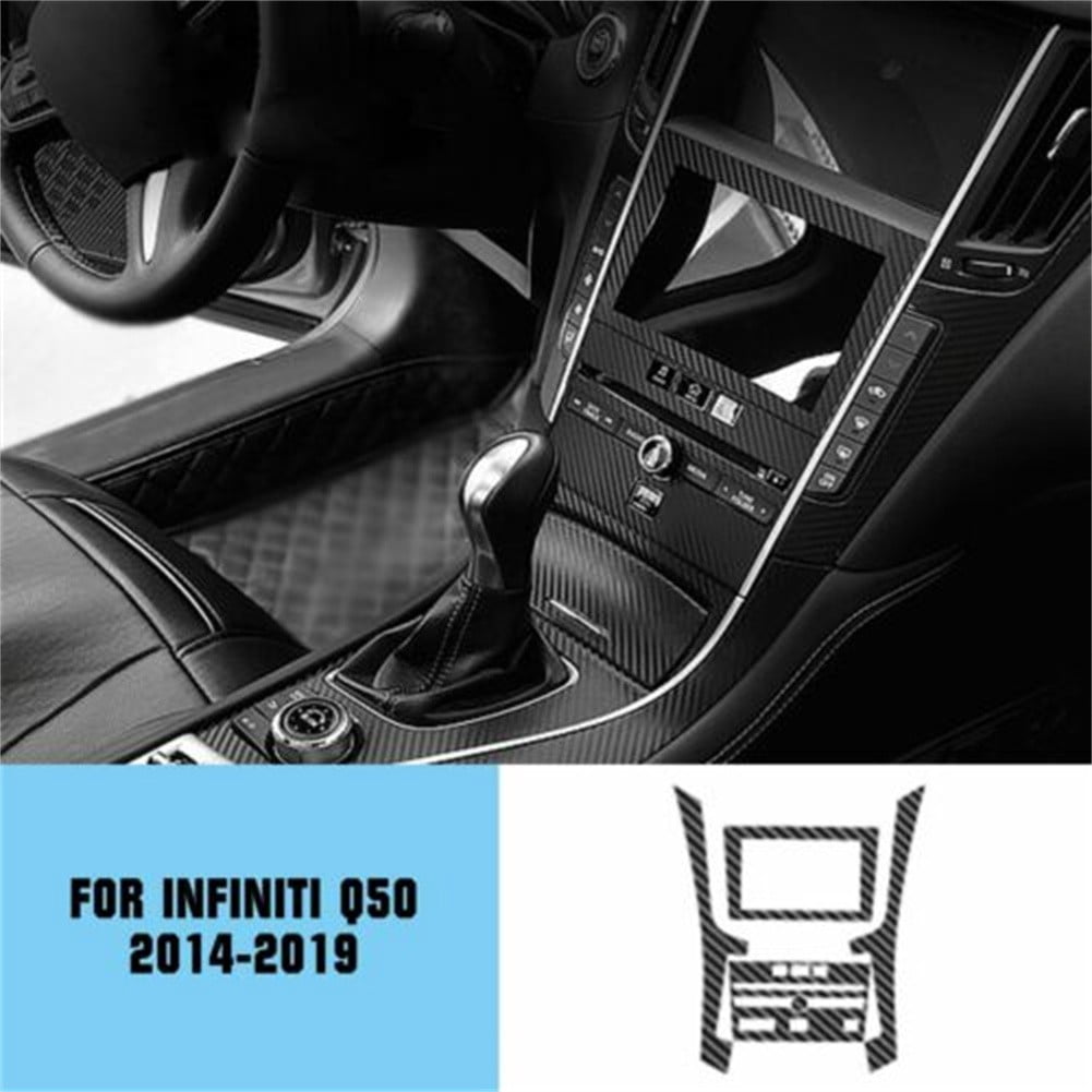 Tekuisi 18pcs kit Car Interior Stickers Black Carbon Fiber Trim Car for ...
