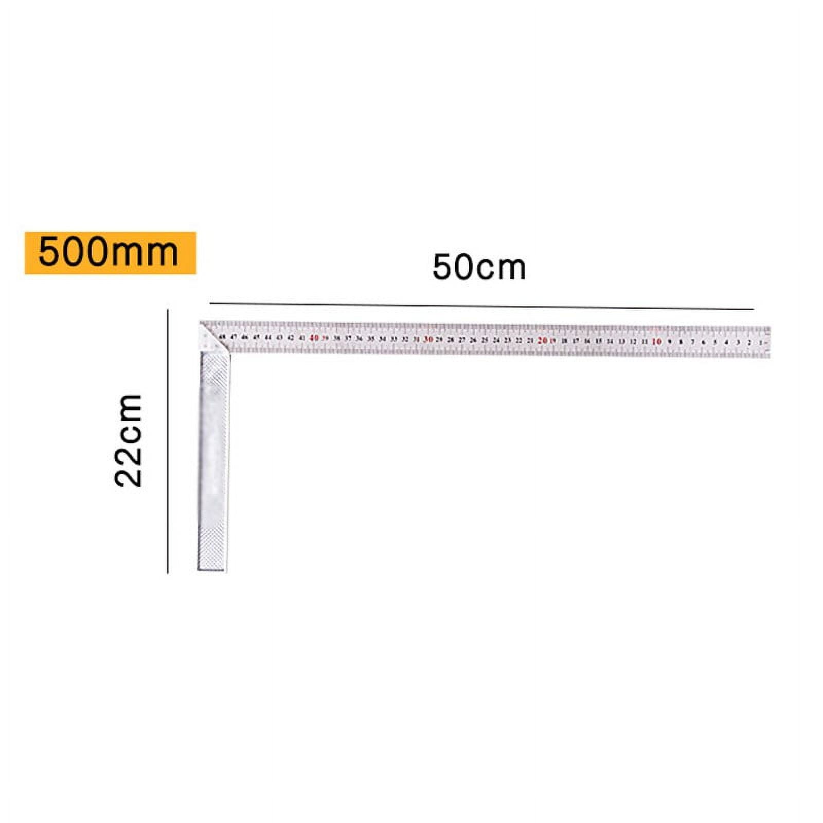 Tekuisi 1pc 250mm-600m Square Right Ruler Angle 90 Turning Ruler ...