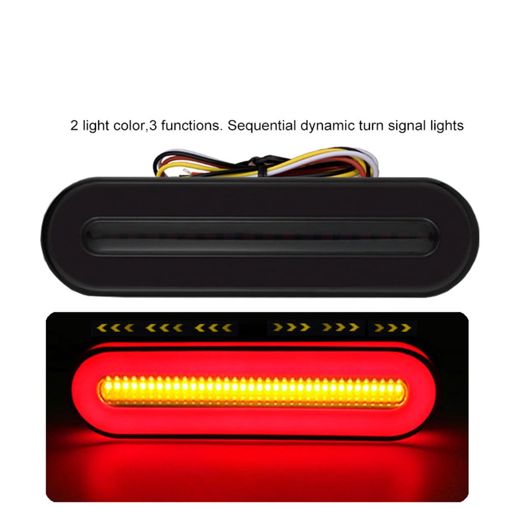 Tekuisi 1pc LED Tail Brake Light Trailer Light Flowing Water Flash ...