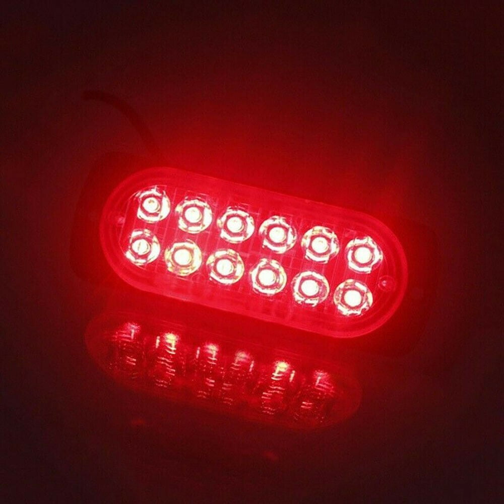Tekuisi 2Pcs Car Rear Red Fog 12 Led Lamp Light 12v~24v for Truck Car ...
