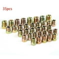 Tekuisi 35Pcs Brake Line Fitting Nuts Kit Iron Plating Zinc Tube Nuts ...