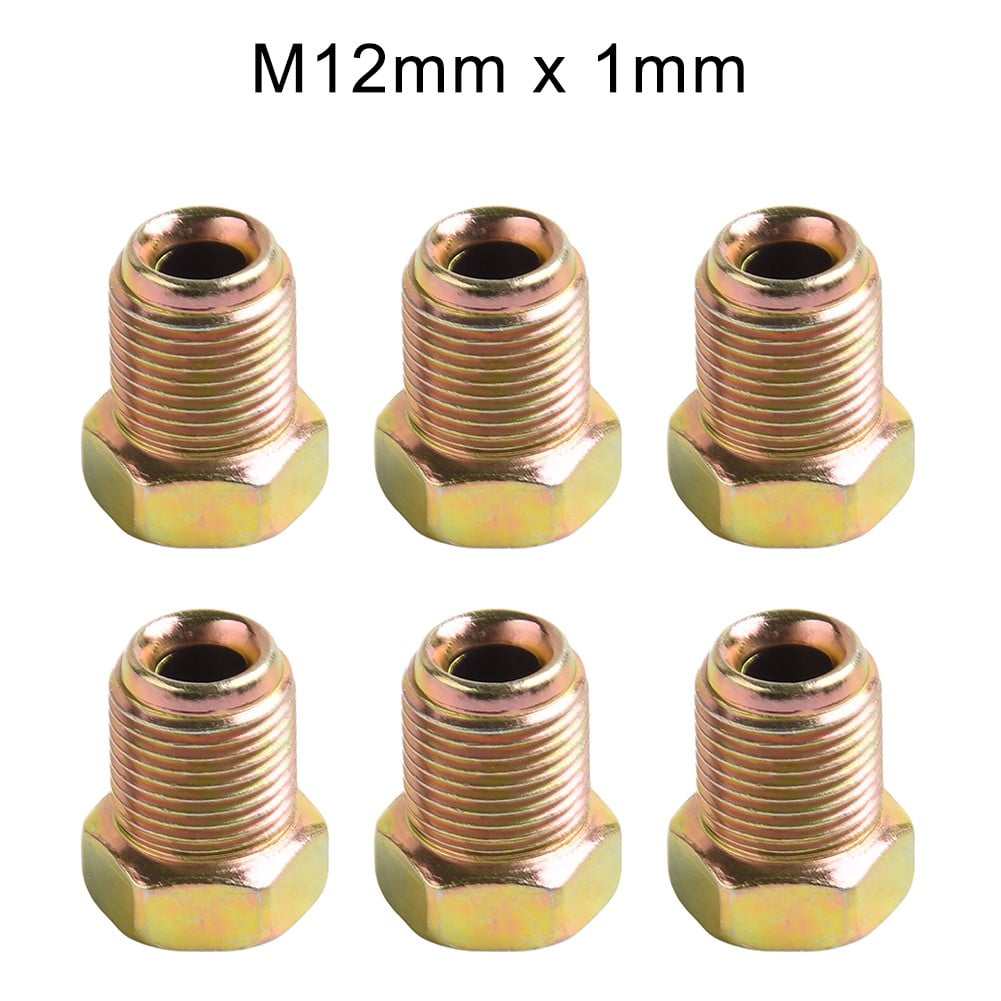 Tekuisi 6pcs Metric Brake Pipe Fittings Unions Brake Line Fitting Kit ...