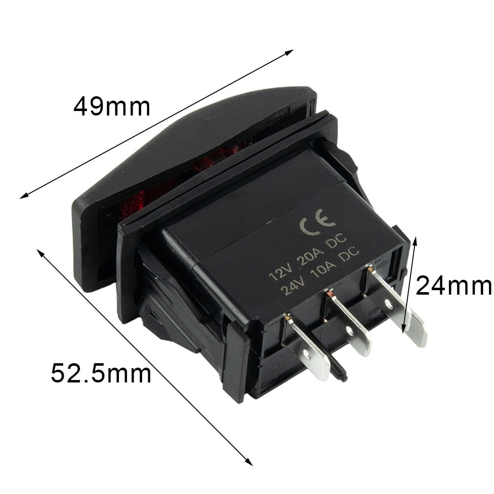 Tekuisi Car Rocker Switch Momentary Rocker Switch Toggle On/Off 12V/20A ...