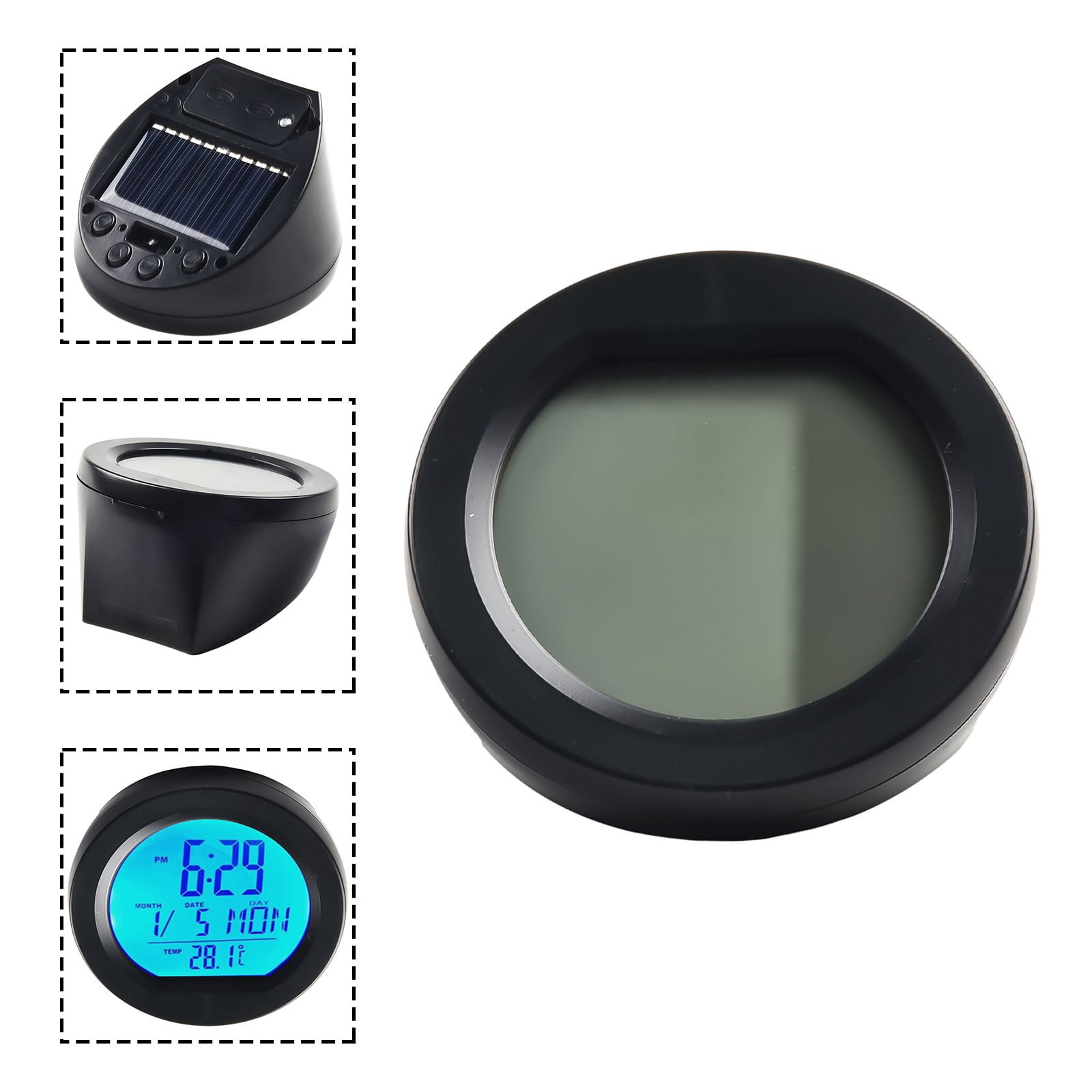 Tekuisi Car Thermometer Interior Digital Clock Auto Vehicles ...