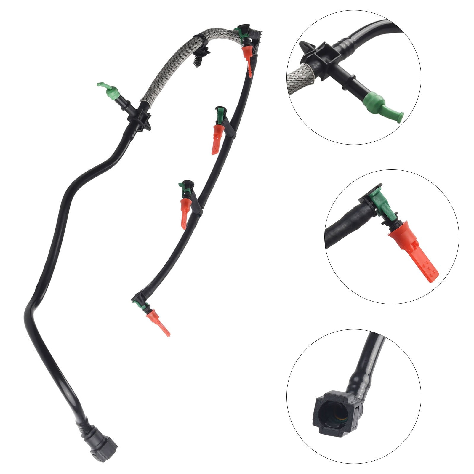 Tekuisi Fuel Overflow Leak Pipe Return Oil Leak Pipe Diesel Injector ...