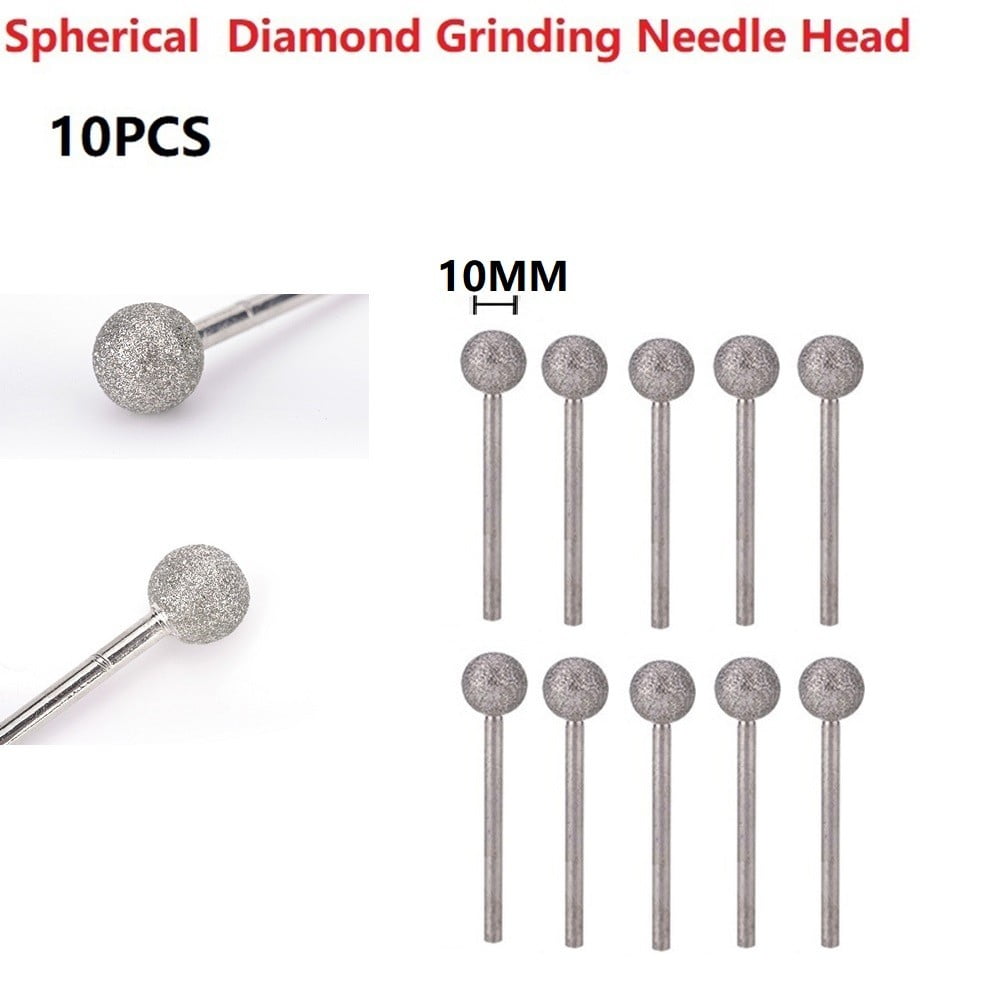 Tekuisi Grinding Needle Head Diamond Dressing Kit Metal Polishing Round ...