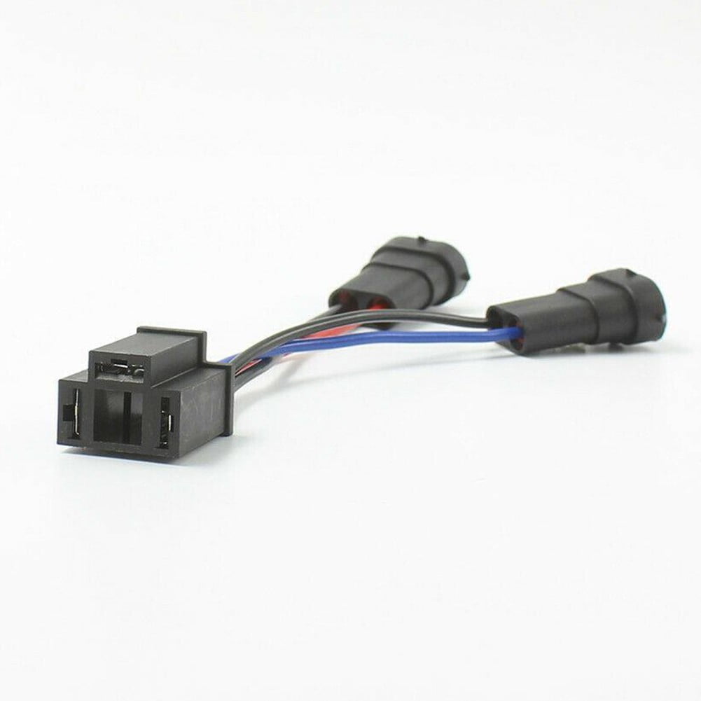 Tekuisi H9/H11 Male To H4 3-Prong Female Dual Beam Headlight Splitter ...