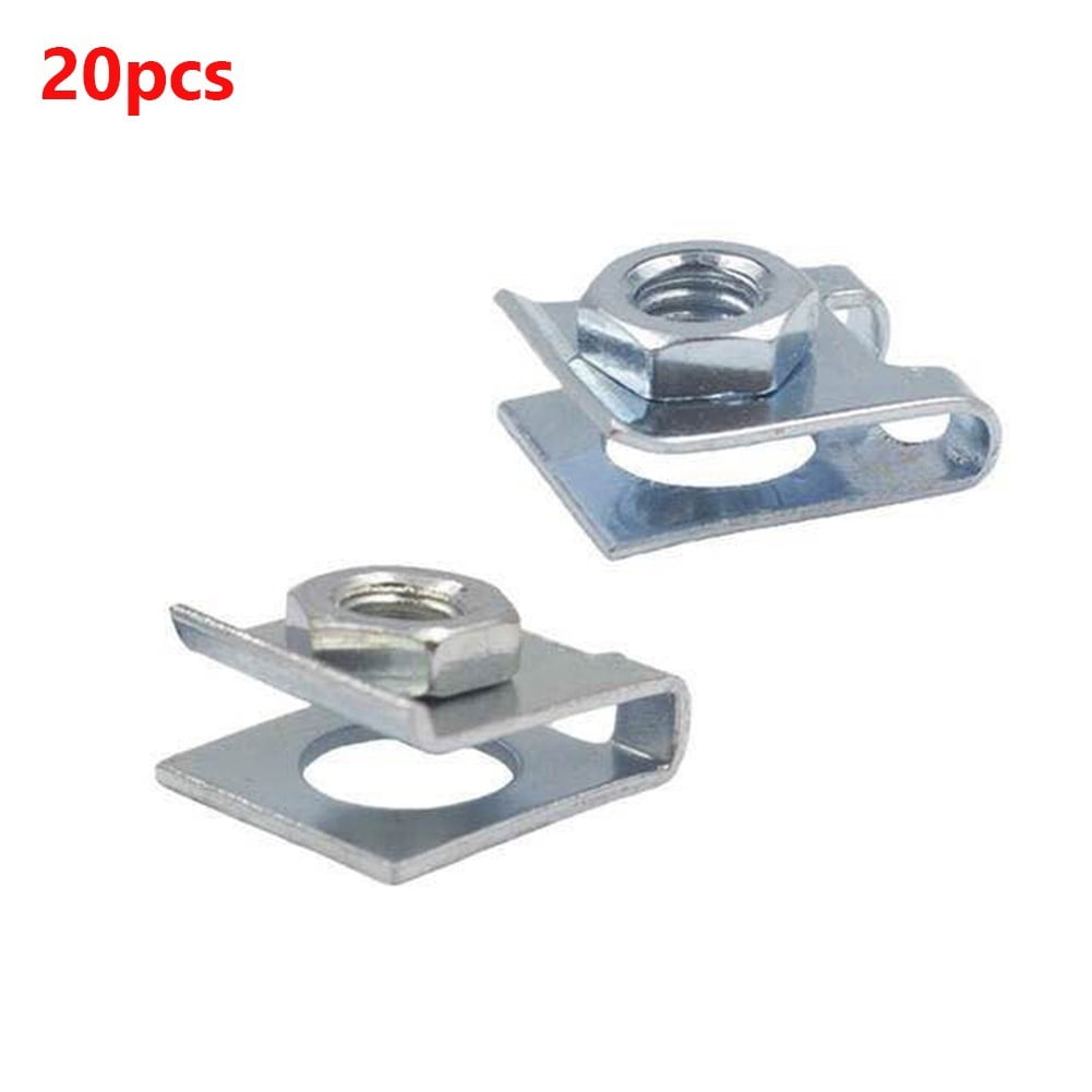 Tekuisi M6 Nut U-Type Clip Fixed Fasteners Car License Plate Fixed Clip ...