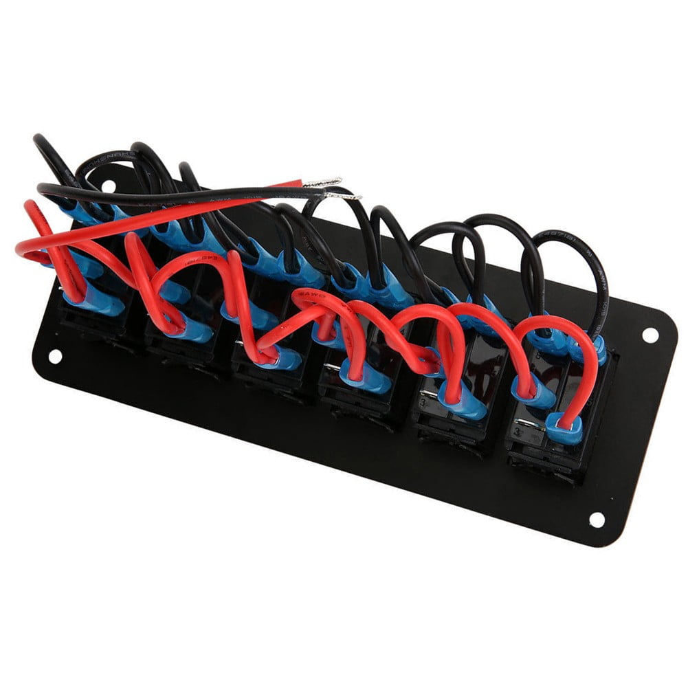 Tekuisi Marine Boat RV Switch Panel Waterproof 6 Gang Rocker Switches ...