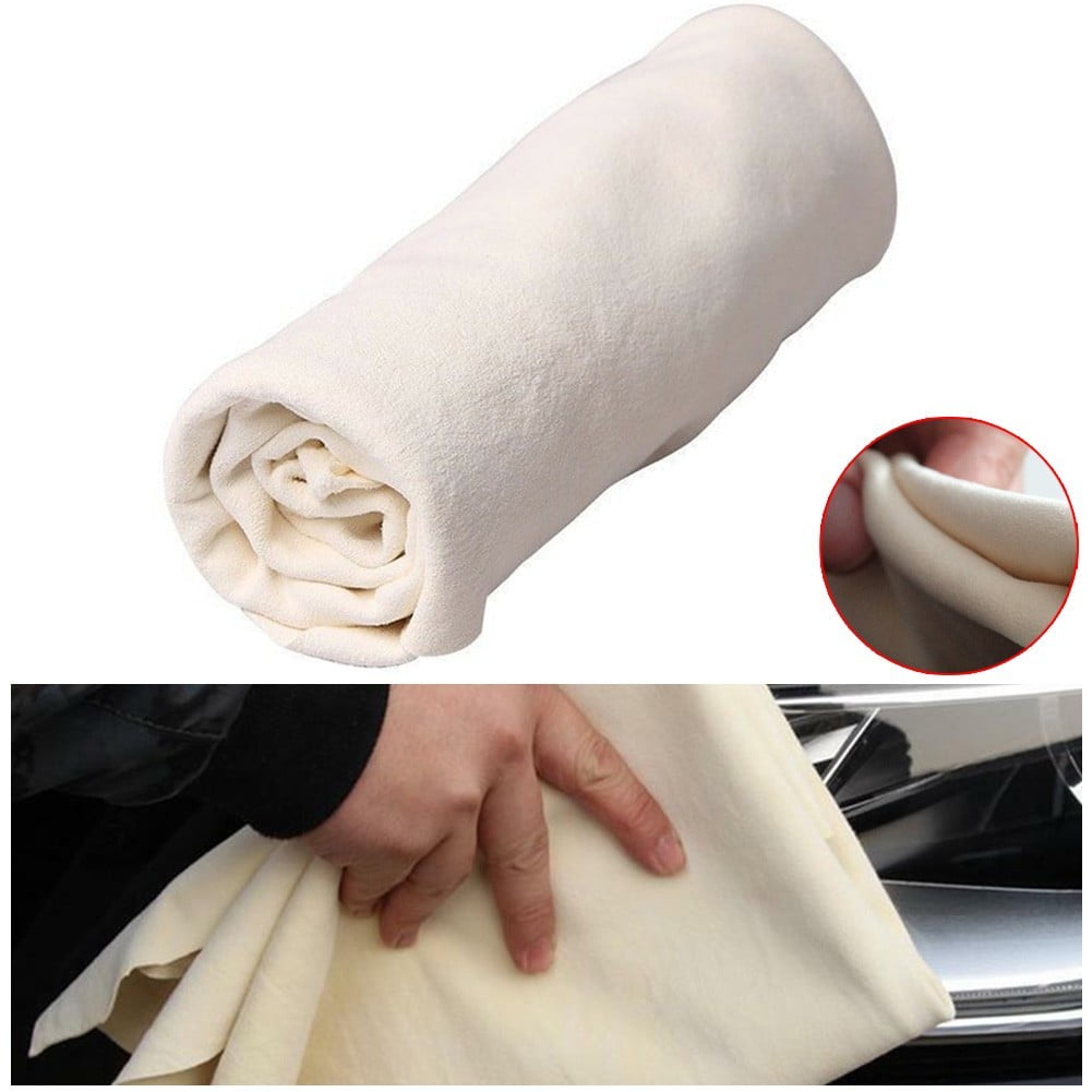 Tekuisi Natural Chamois Car Care Cleaning Cloth Sheepskin Wash Rag ...