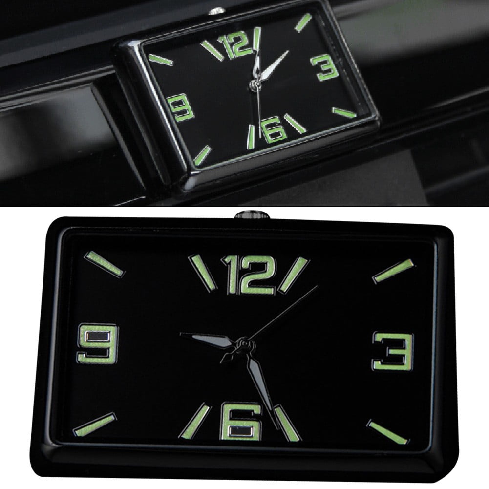 Tekuisi Night Glow Car Clock Auto Stick-On Mini Digital Quartz Clock ...