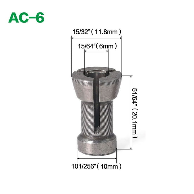 zhihehui Practical Collet Chuck Router Bit Collet Machine Trimming 6/ 6 ...