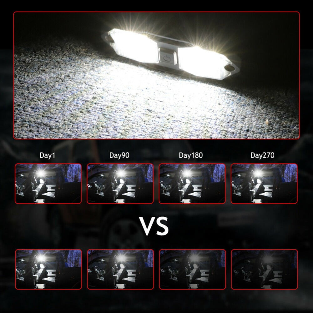 Tekuisi White UTV Dome Light Roll Bar Mount LED Roll Cage Utility Light ...