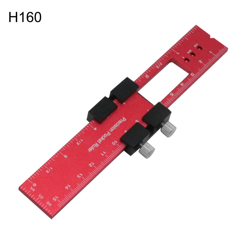 zhihehui Woodworking Ruler Precision Pocket Ruler T-Track Metal Slide ...