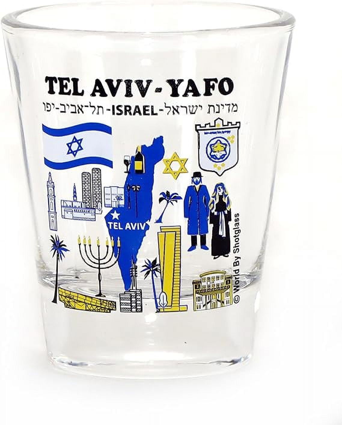 Tel Aviv-Yafo Israel Landmarks and Icons Collage Shot Glass - Walmart.com
