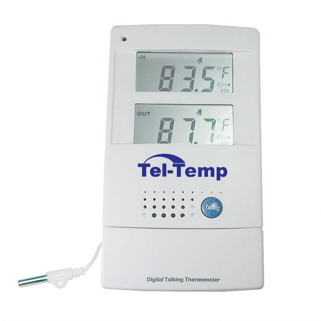 Tel-Temp Talking Indoor-Outdoor Thermometer, Reads Outside Temperature ...