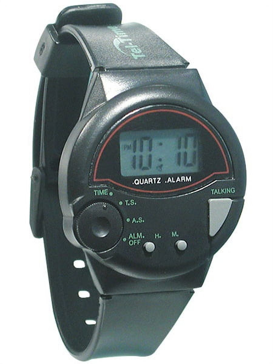 Tel-Time IV Talking Watch-English-Unisex-Black - Walmart.com