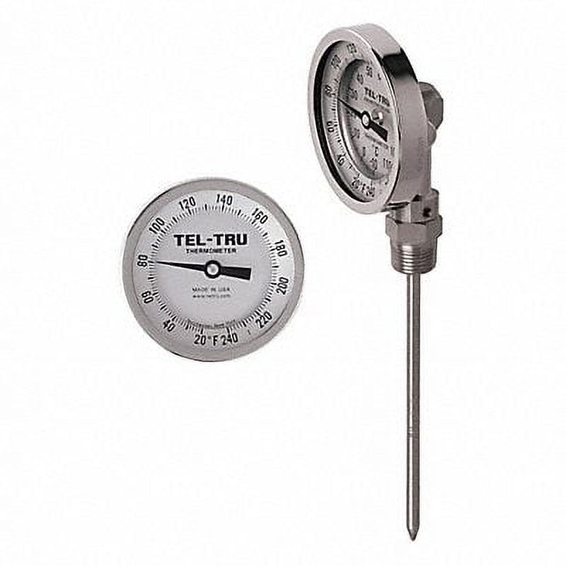 Tel-Tru Analog Dial Thermometer,Stem 2-1/2" L BC550R-0253 - Walmart.com