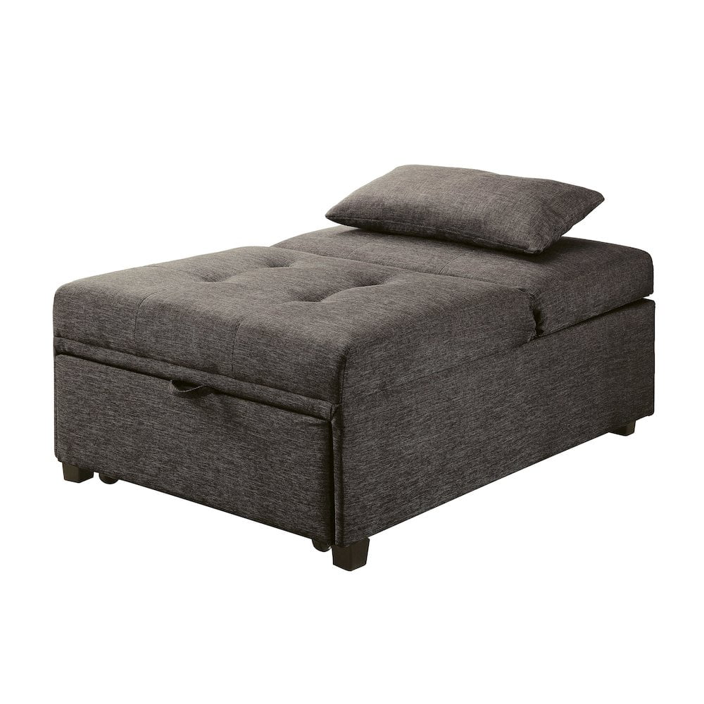 Furniture of America Lilian Contemporary Fabric Tufted Futon Ottoman in ...