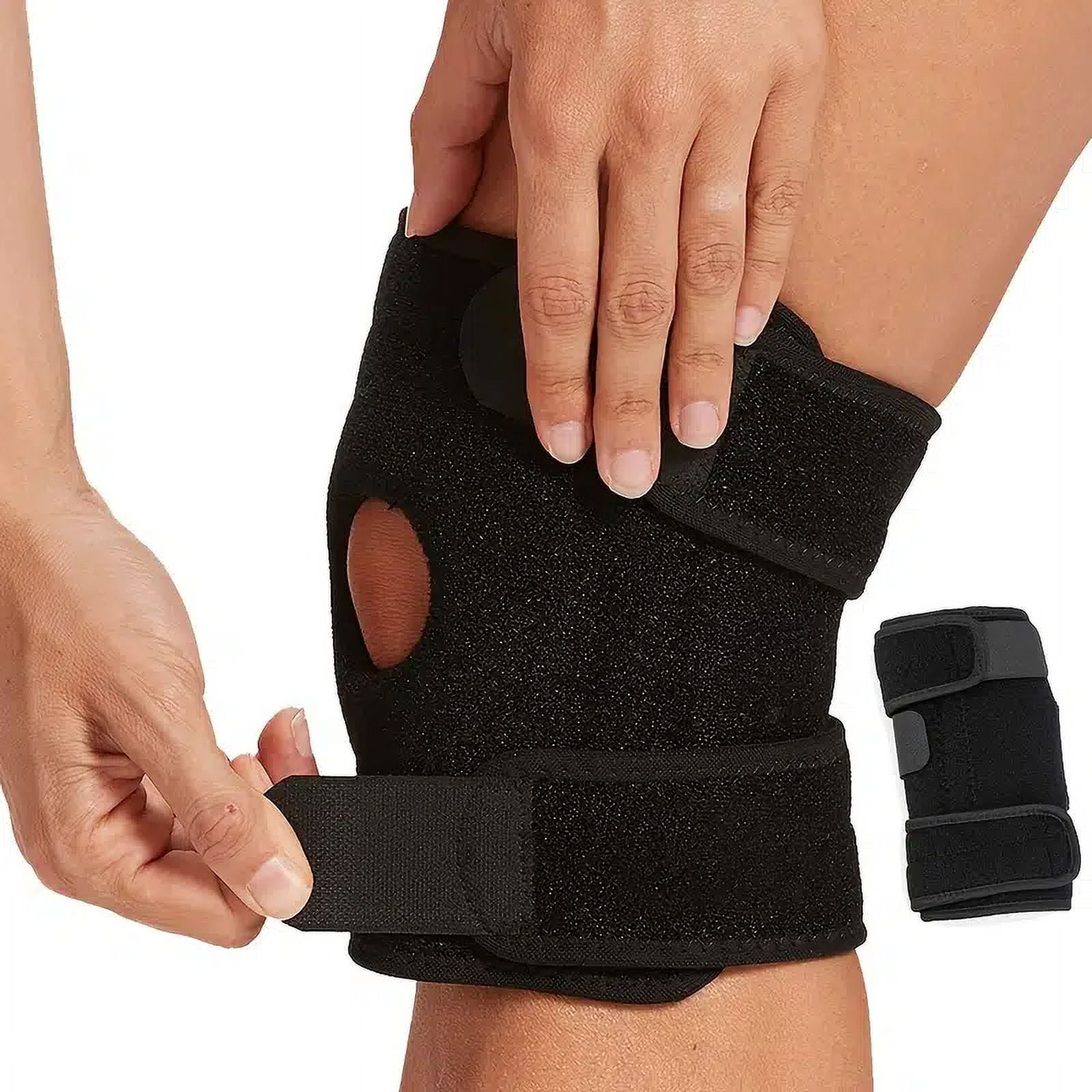 Telaleo Adjustable Compression Knee Brace, Breathable Perforated ...