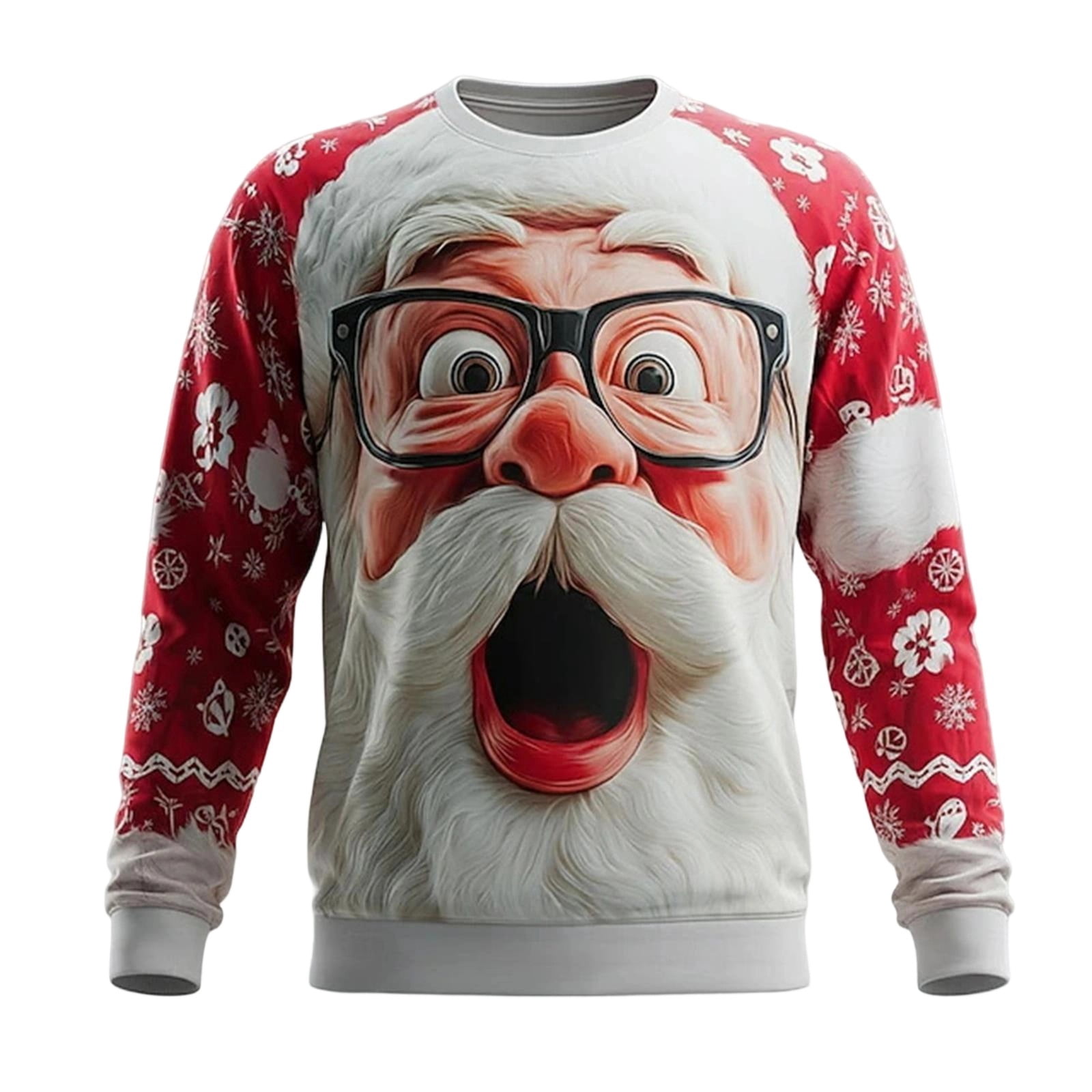 Telankuip Funny Santa Claus Christmas Sweatshirts for Men 2025 Funny ...