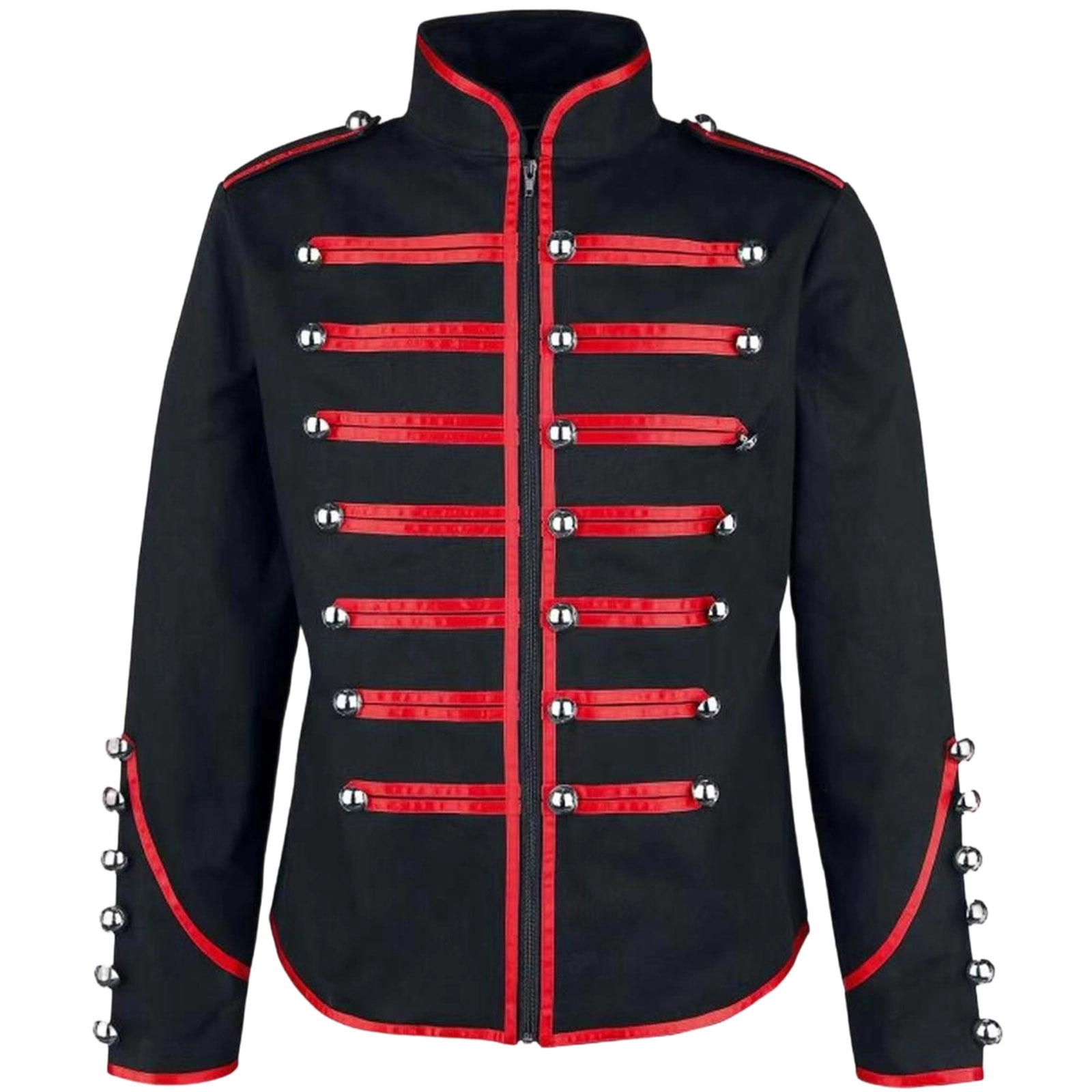 Telankuip Marching Band Parade Full Zipper Suits Men’s Drummer Military ...