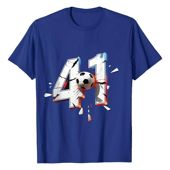 Telankuip Men's Number 41 Casual Short Sleeve T-Shirts Soft Comfortable ...