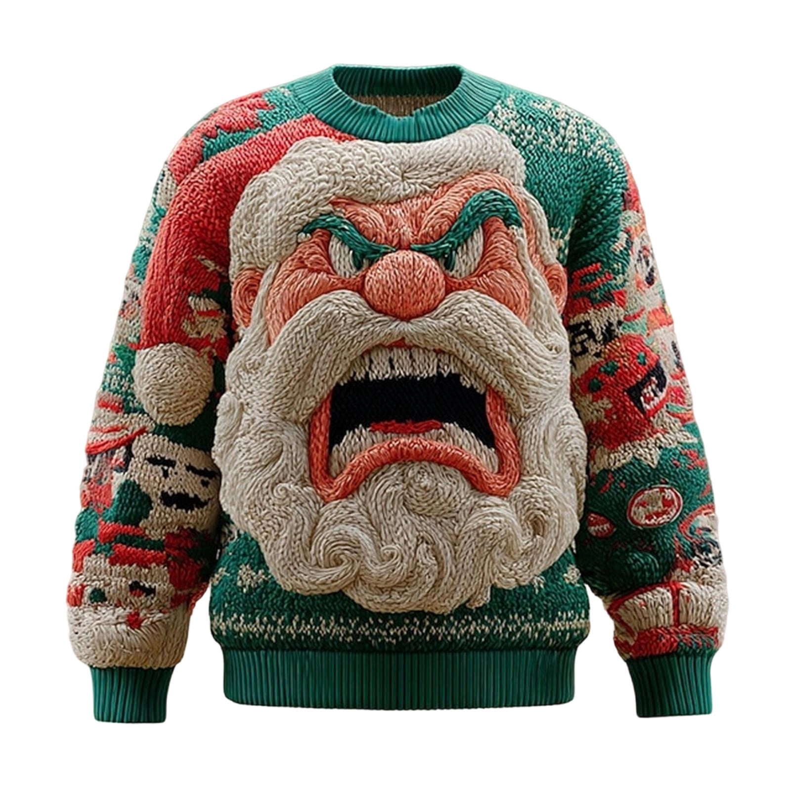 Telankuip Winter Christmas 3D Textured Print Sweatshirts for Men 2025 ...