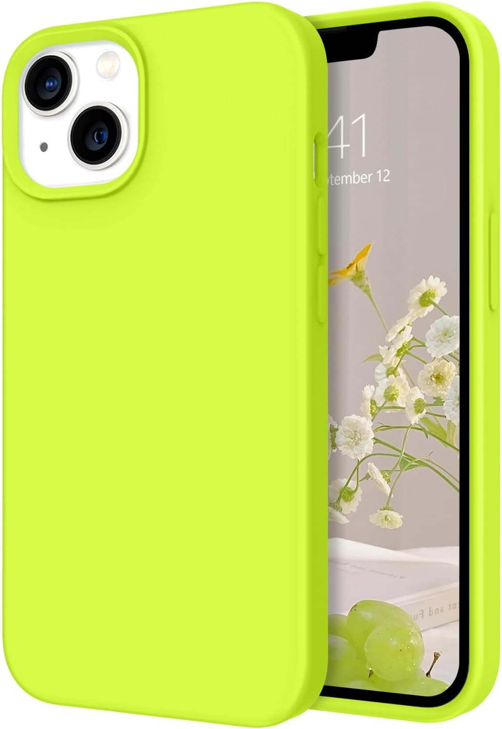 Telaso iPhone 13 Case, Liquid Silicone Soft Gel Rubber iPhone 13 Phone Case Slim Fit Cover with ...