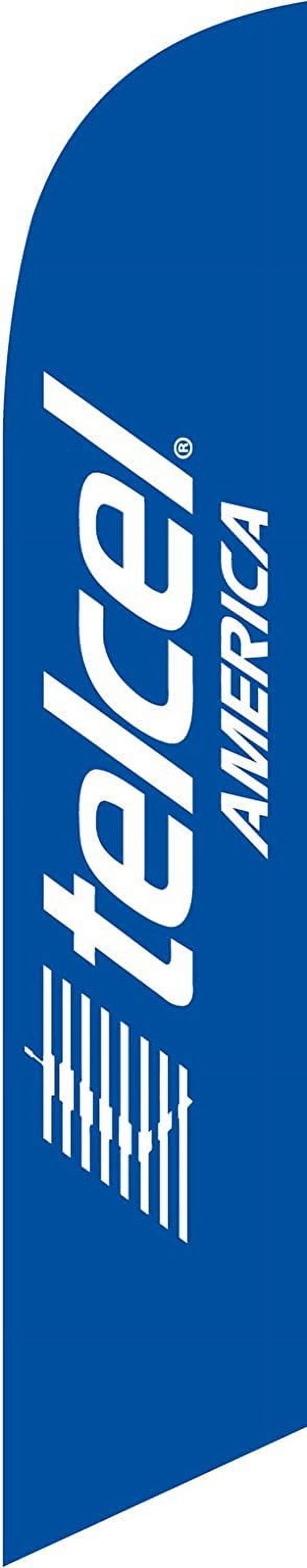 Telcel America Advertising Feather Banner Swooper Flag Sign with Flag ...