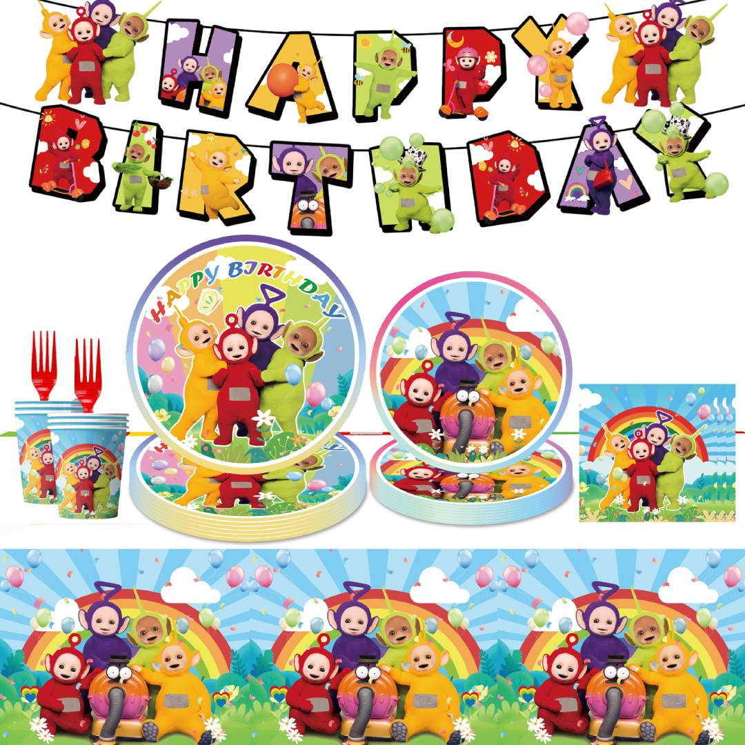Tele tubby Theme Party Supplies Set For 20 Guests , 145 Pieces - Banner ...