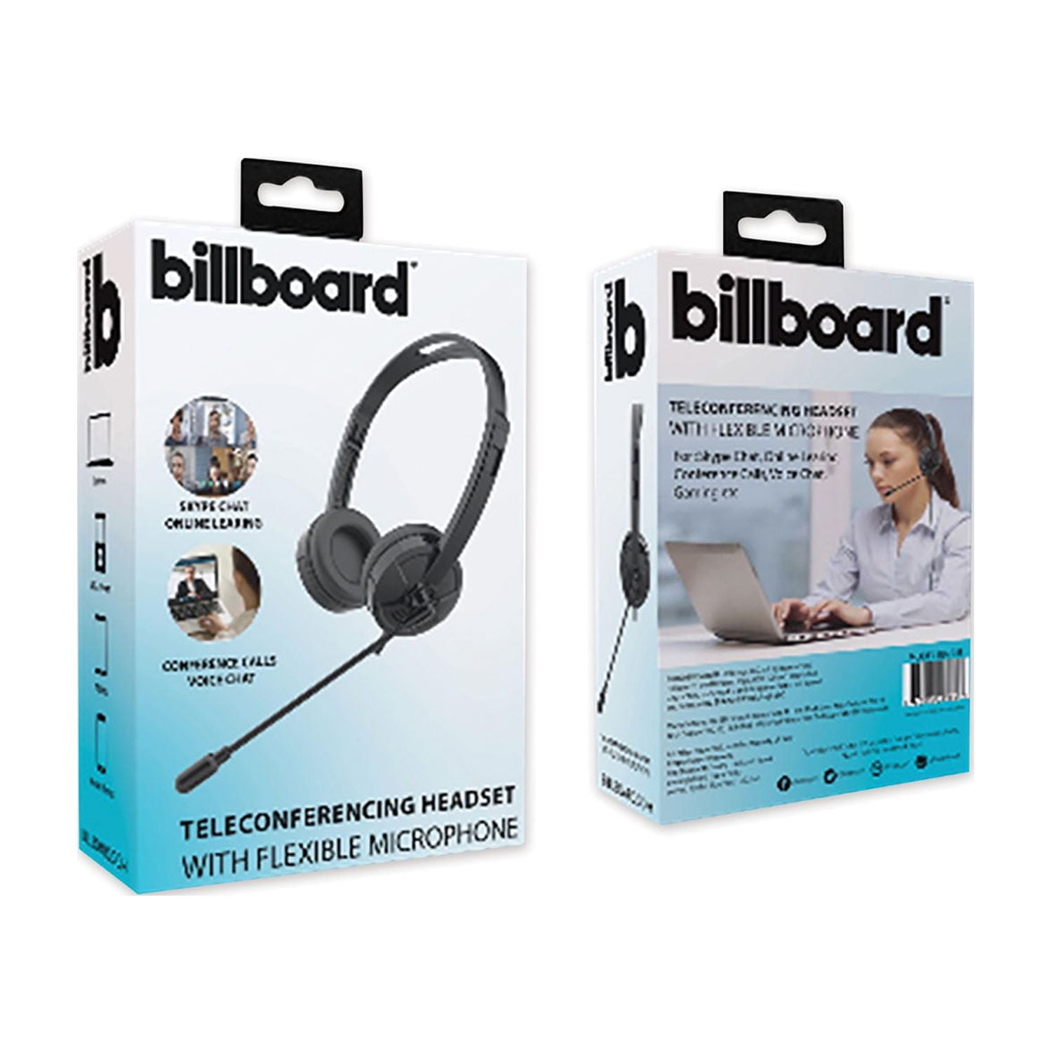 Telecom Headset, Binaural, Over The Head/behind The Head, Black ...
