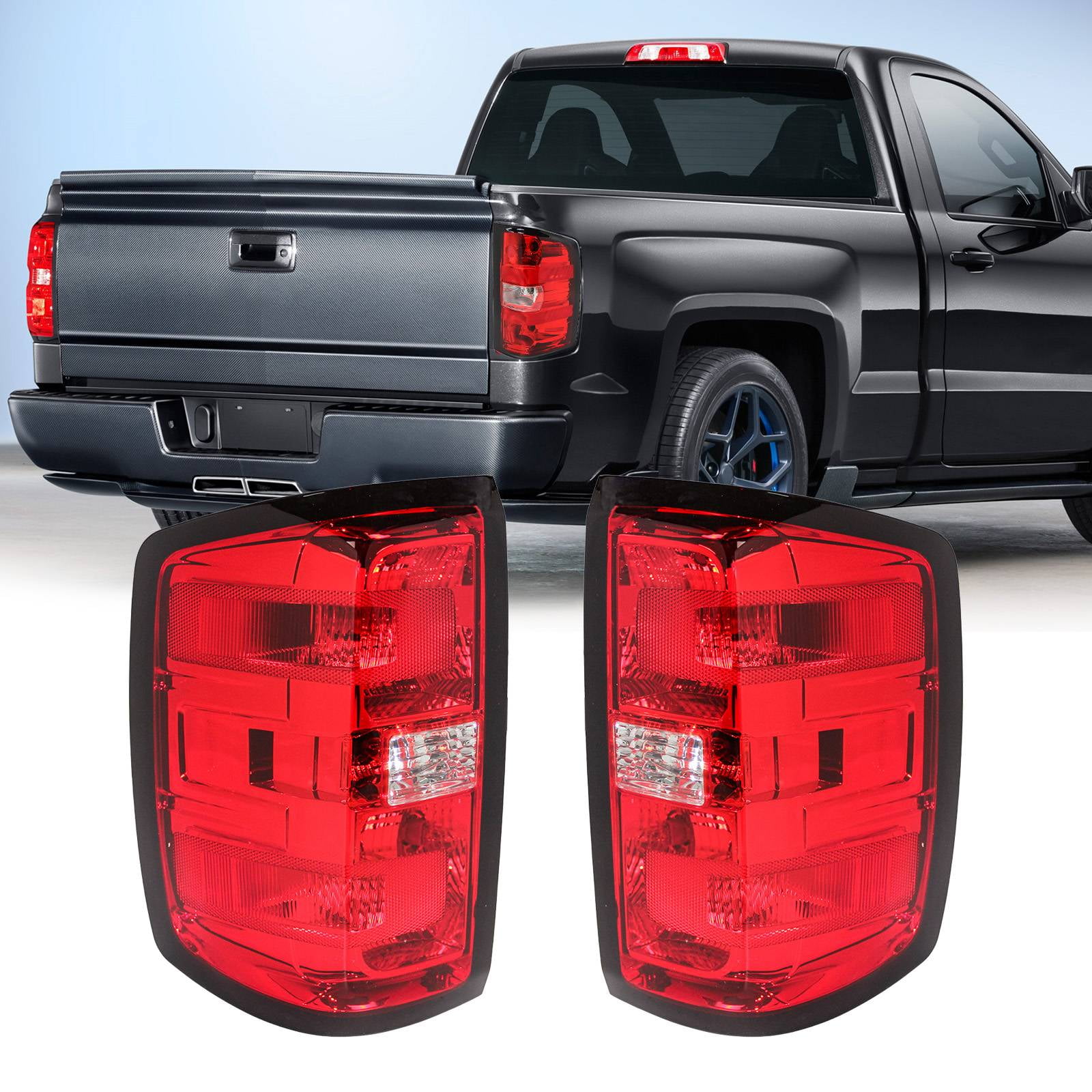 Teledu 1 Pair Tail light for 14-18 Chevrolet Silverado 1500 2500HD ...
