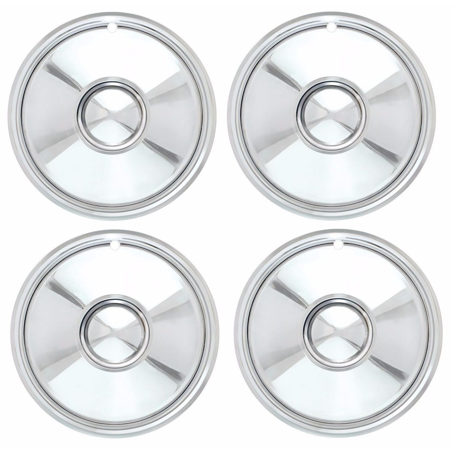 Teledu 16" custom Full Fits with bullet Style Hot Rod Chrome Hubcaps ...