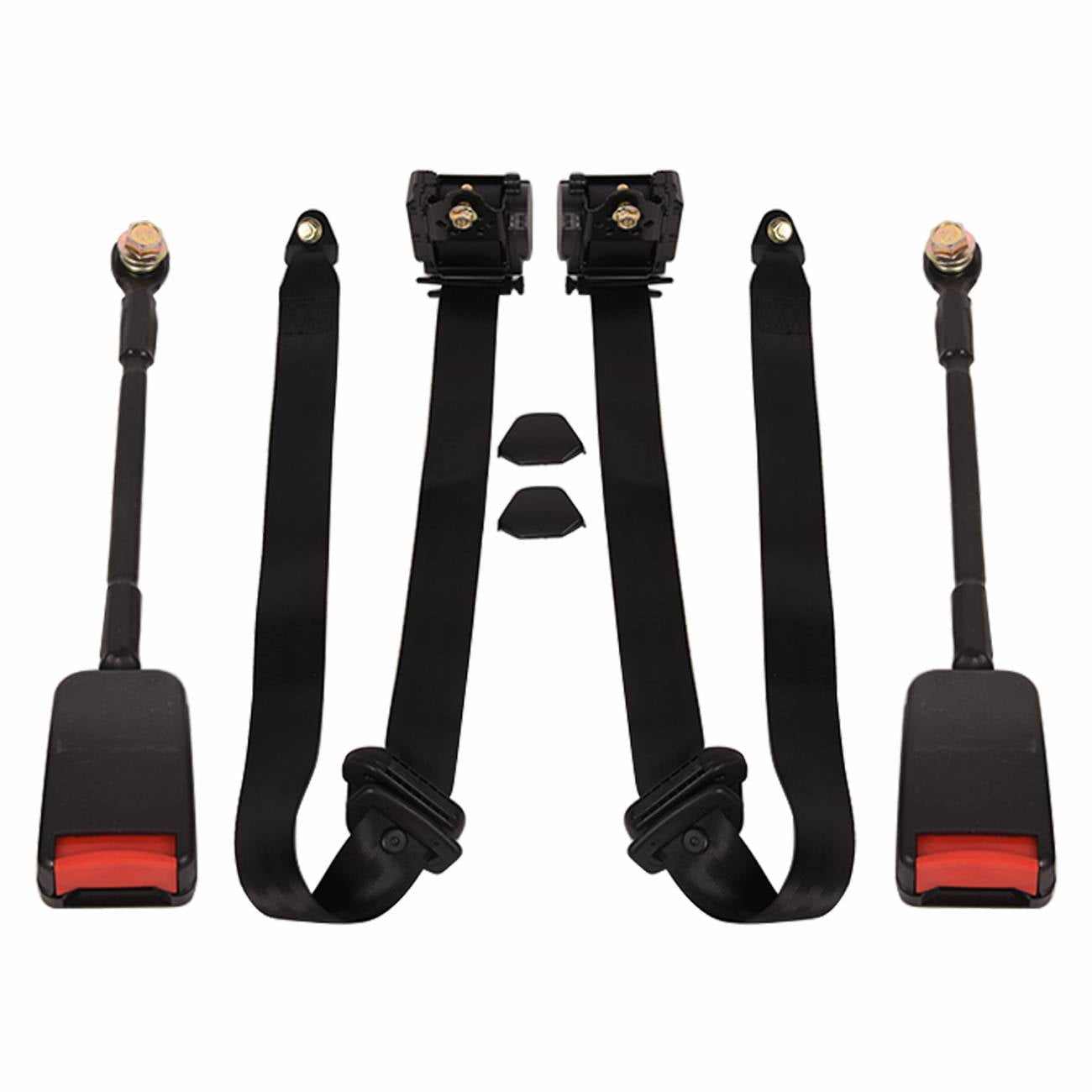 Teledu 2 Set Universal Adjustable Retractable Safety 3 Point Car Seat ...