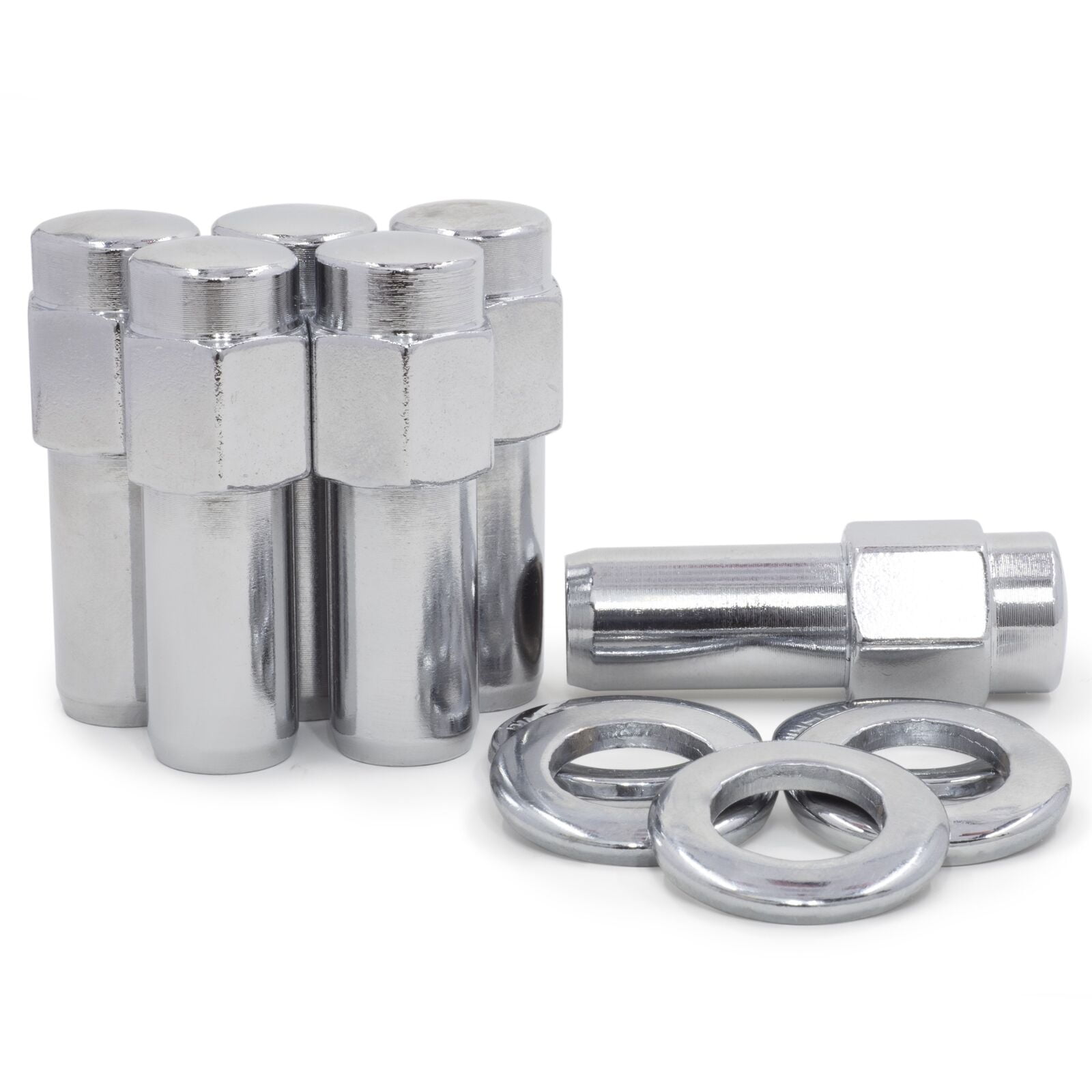 Teledu 20 Lug Nuts 1/2-20 Chrome Mag Nut 1.3 Shank Cragar Ford ...