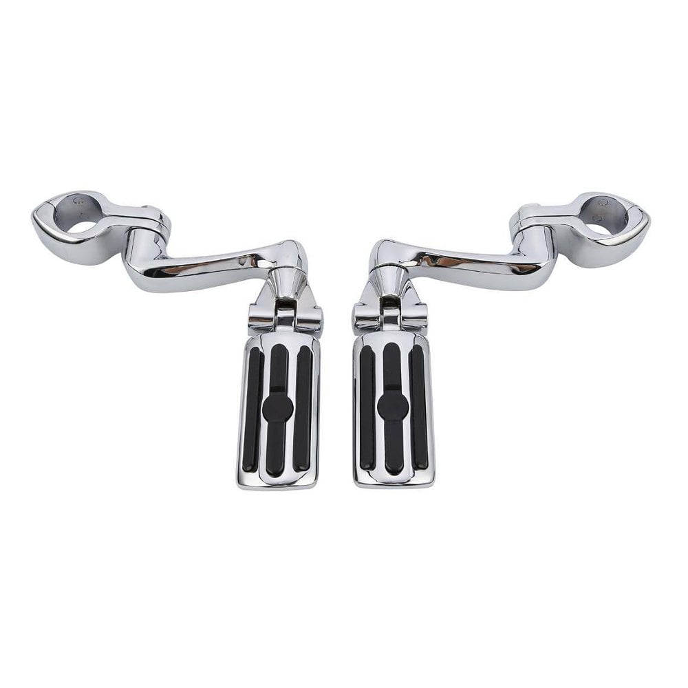 Teledu 32mm Footpeg Pegs 360 Degree Adjustable Long Mount Kit Clamp 1 1 ...