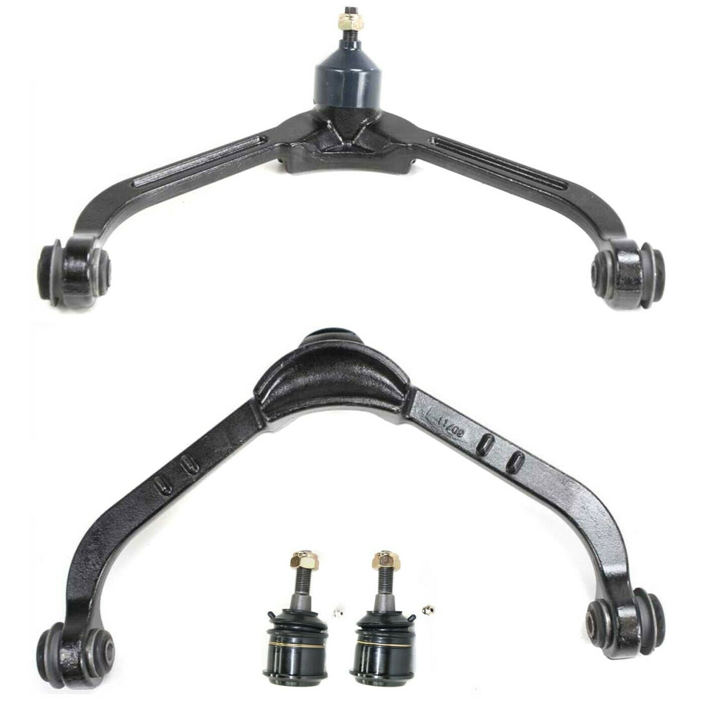 Teledu 4-pc Set 2 Upper Control Arms & 2 Lower Ball Joints For Jeep ...
