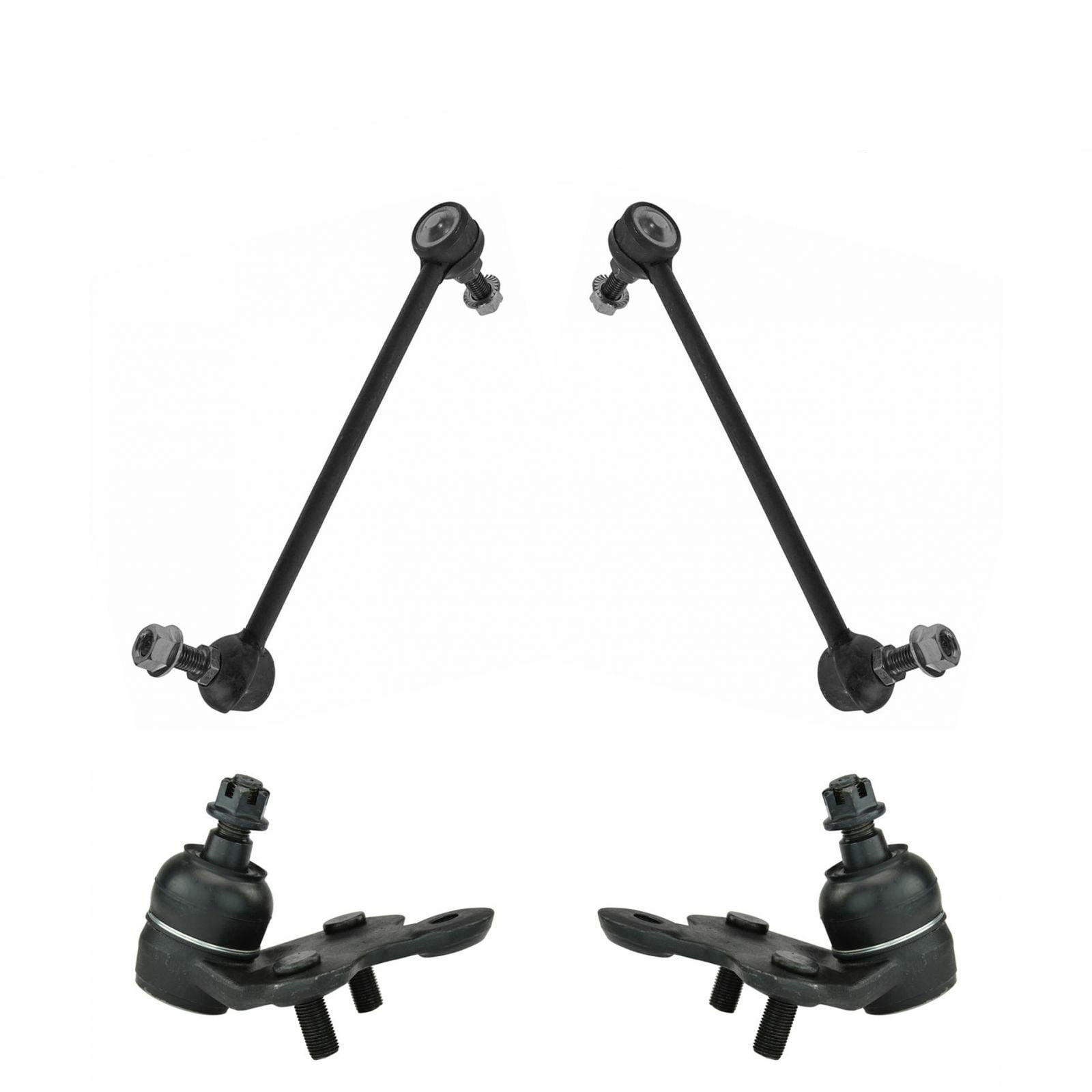 Teledu 4-pc Suspension Kit Lower Ball Joints w/ Sway Bar End Links For ...