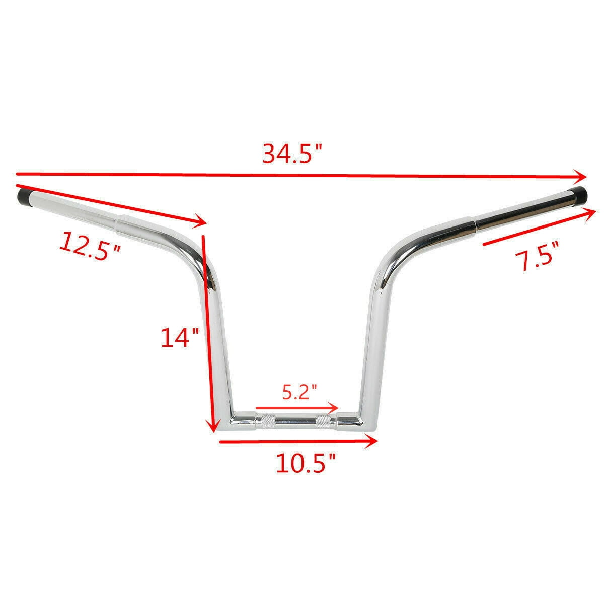 Teledu Ape Hanger Bar Fat 1 1/4" 14" Rise Handlebar For 1965-2022 ...