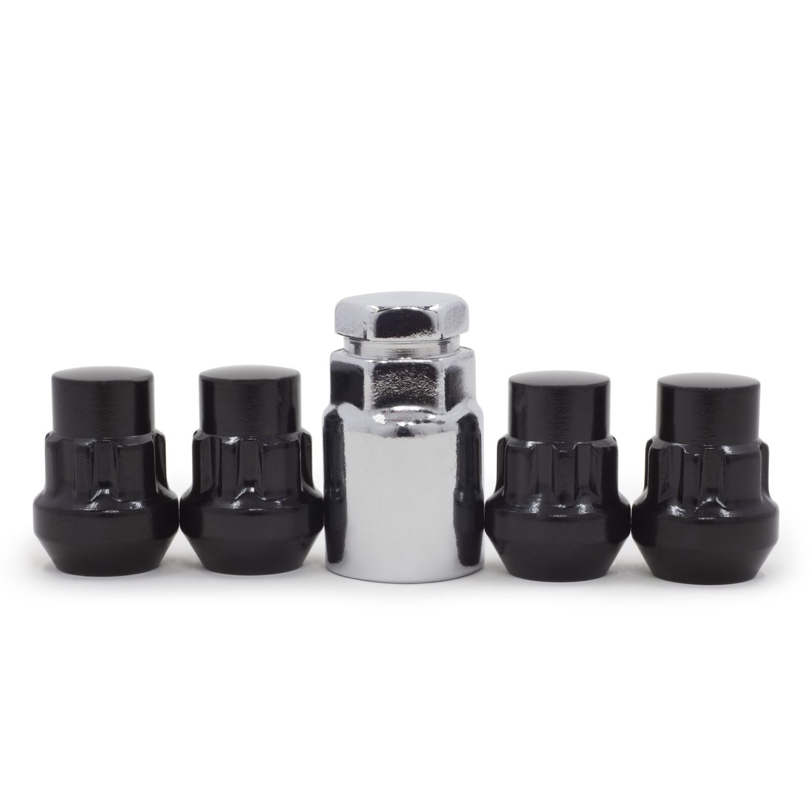 Teledu Black Lug Wheel Lock Nuts 1/2 Bulge Acorn Locking For Jeep CJ ...