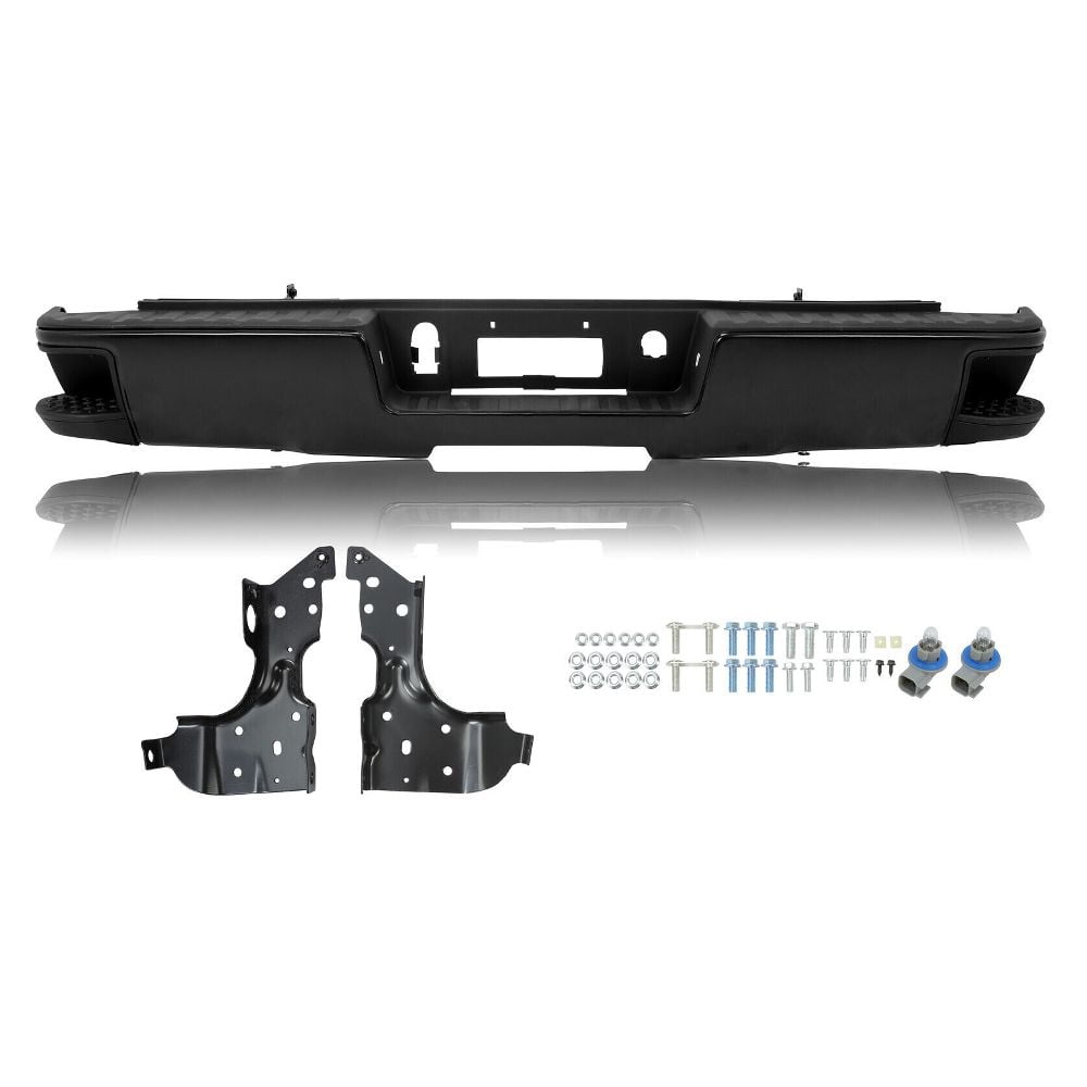 Teledu Black Rear Bumper Assembly For 2014-2018 19 Chevy Silverado GMC ...