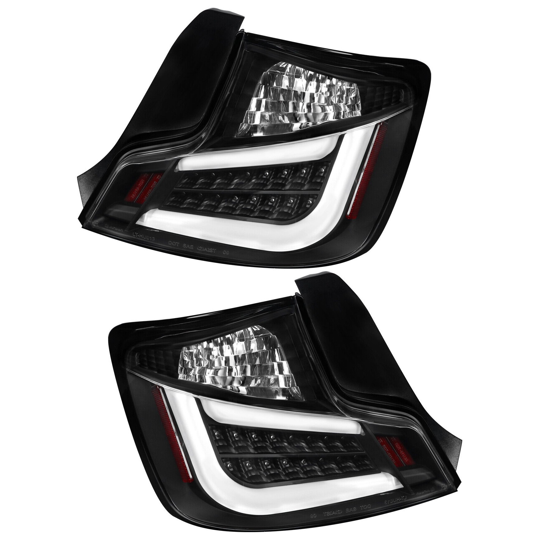 Teledu Black Tail Lights LED DRL Strip Brake Lamps Left+Right - Walmart.com