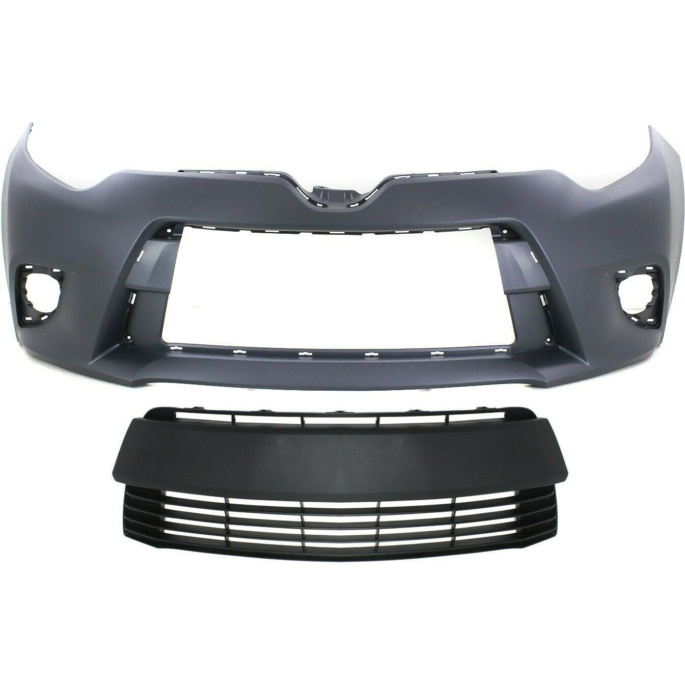 Teledu Bumper Cover Kit For 2014-2016 Toyota Corolla Front 2pc With ...